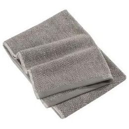 Handtuch Esprit "Box Melange", grau (stone), B:50cm L:100cm, Webfrottier, Obermaterial: 100% Baumwolle, Handtücher, Melange-Optik