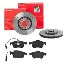 Brembo Bremsensatz-Vorderachse XTRA LINE / STANDARD SK8K0F5VN6 Bremsensatz, Scheibenbremse vorne rechts links Gelocht/innenbel. 305mm f&uuml;r ALFA ROMEO D