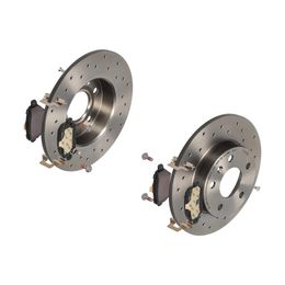 Brembo Bremsensatz-Hinterachse XTRA LINE / STANDARD Bremsensatz, Scheibenbremse hinten rechts links Gelocht 264mm für KIA GENERAL MOTORS SATURN VAUXHA