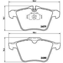 Brembo Bremsensatz-Vorderachse COATED DISC LINE / STANDARD IJZJSG5WB4 Bremsensatz, Scheibenbremse vorne rechts links innenbel&uuml;ftet 355mm f&uuml;r JAGUAR C2