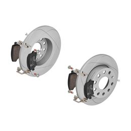 ATE Bremsensatz-Hinterachse PowerDisc / Standard Bremsensatz, Scheibenbremse hinten rechts links voll 256mm f&uuml;r SKODA SEAT VAG 1K0615601AC 8E0698451J