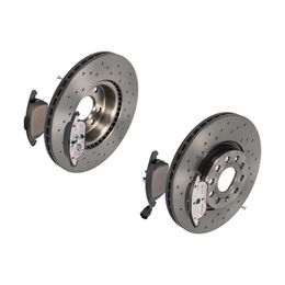 Brembo Bremsensatz-Vorderachse XTRA LINE SK8K0F5B44 Bremsensatz, Scheibenbremse vorne rechts links Gelocht/innenbel. 312mm f&uuml;r SKODA VW (SVW) SEAT (FA