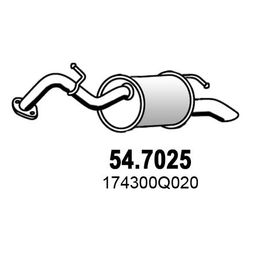 Asso Endschalld&auml;mpfer f&uuml;r TOYOTA 1743040051 174300Q020 1743040050 54.7025