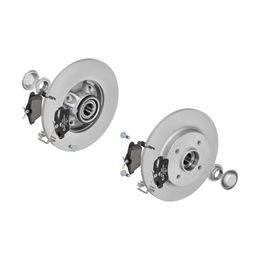 ATE Bremsensatz-Hinterachse Standard Disc / Ceramic Bremsensatz, Scheibenbremse hinten rechts links voll 268mm für PEUGEOT CITROËN 1636411280 424946 4