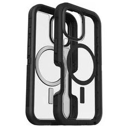 Otterbox Handyhülle "Defender XT für Apple iPhone 16", schwarz (transparent, schwarz), iPhone 16, Hüllen, Backcover, Schutzhülle, Handyschutzhülle, Case, Schutzcase, stoßfest