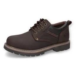 Schnürschuh Dockers BY GERLI, Herren, Gr. 45, braun, Leder, Schuhe, Trekkingschuh, Trachtenschuh mit Profilsohle