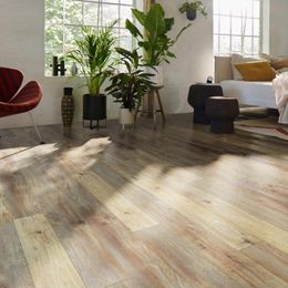 HARO Landhausdiele DISANO WaveAqua TC 4V Eiche Quebec Caramel authentic, 1282x193x8 mm