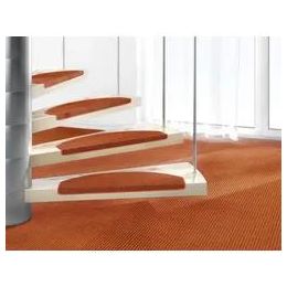 Stufenmatte Dekowe "Mara S2", orange (terra), B:25cm H:5mm L:65cm, Sisal, Teppiche, 100% Sisal, große Farbauswahl, selbstklebend, auch als Set 15 Stück