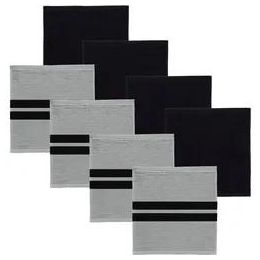 Spültuch DDDDD "Kombi-Set Basic & Baxter, 30x30 cm, aus 100% Baumwolle", grau, B:30cm L:30cm, 100% Baumwolle, Geschirrtücher, optimale Saugfähigkeit, mit praktischer Aufhängeschlaufe