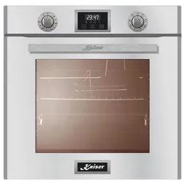 Kaiser EH 6324 W Einbau Backofen 79L Wei&szlig;es Glas Selbstreinigung Drehspie&szlig; 8 Funktionen
