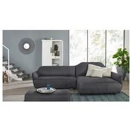 Ecksofa "CR.480, Designecksofa, L-Form", schwarz (anthrazitgrau, schwarzgrau 044, 57), B:298cm H:91cm T:164cm, Luxus-Microfaser (100% Polyester), CREATION BY ROLF BENZ, Sofas, Wahlweise aus Leder oder Chenille
