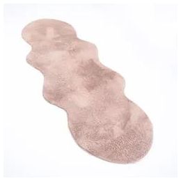 Fellteppich Paco Home "Pelt 640", rosa, B:70cm H:16mm L:200cm, Polyester, Teppiche, Fellteppich, Kunstfell, Uni Farben, sehr weicher Flor