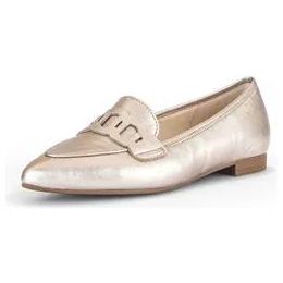 Slipper Gabor "Gabor Slipper Leder", Damen, Gr. 38, puder, Leder, Schuhe