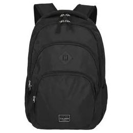 Laptoprucksack Travelite "BASICS Melange", Gr. B/H/T: 31cm x 45cm x 16cm, schwarz, Polyester, unifarben, Basic, Rucksäcke, Freizeitrucksack Arbeitsrucksack Schulrucksack Reiserucksack
