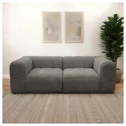 Big-Sofa DOMO collection "Ghent Megasofa in 2 Breiten, modern", grau (graphite), B:250cm H:72cm T:113cm, 100% Polyester, Sofas, Mit Taschenfederkern und Kassettensteppung