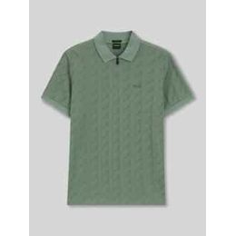 BOSS Green Relaxed Fit Poloshirt mit Strukturmuster Modell 'MIRROR'