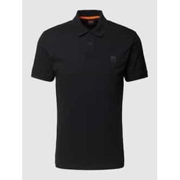 BOSS Orange Slim Fit Poloshirt mit kurzer Knopfleiste