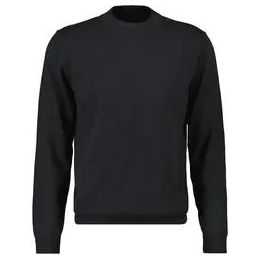 Rundhalspullover Ragman, Herren, Gr. 62, schwarz, 95% Baumwolle 5% Kaschmir, hoch geschlossener Ausschnitt, Pullover