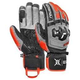 Skihandschuhe Reusch "Worldcup Warrior SC", Damen, Gr. 8,5, grau, mehrfarbig, 75% Polyester, 15% Ziegenleder, 5% Polyamid, 5% Polyurethan, mehrfarbig, Handschuhe, mit winddichter, atmungsaktiver Funktion