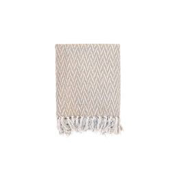 Chic Antique Plaid Überwurfdecke Aix in latte | Gr.: onesize