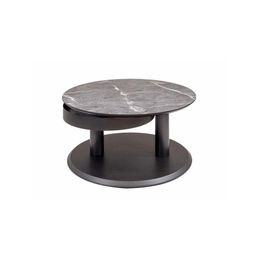 58 aufm Kessel COUCHTISCH mit drehbarer Tischplatte Codie 75x43x75 HPL Schwarz/Grau | Gr.: onesize
