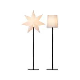 STAR TRADING Tischlampe 'Frozen' mit Wechselschirm, weiß, 85cm/75cm in Weiß | Gr.: onesize