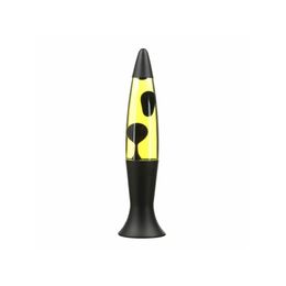 Licht-Erlebnisse Lavalampe EEK G (B)10.5 x (L)10.5 x (H)40 cm in Schwarz-Matt Gelb Schwarz | Gr.: onesize