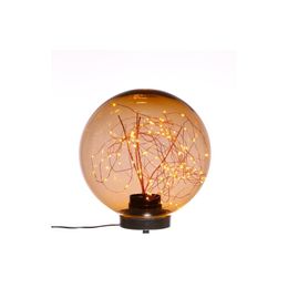MARELIDA LED Kugel mit Drahtlichterkette stehend f&uuml;r Au&szlig;en D: 20cm in orange | Gr.: onesize
