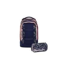 Satch Schulrucksack-Set PACK Bloomy Breeze 2-teilig in Blau/Rosa | Gr.: onesize