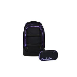 Satch Schulrucksack-Set PACK Purple Phantom 2-teilig in Schwarz | Gr.: onesize