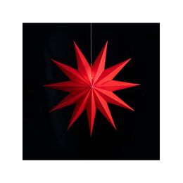 Sterntaler Dekostern | Weihnachtsstern | Kunststoff | 11-Zacker | Faltstern | Rot | Gr.: onesize