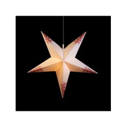 Sterntaler Dekostern | Weihnachtsstern mit Wei&szlig;/Rot Ornamenten | Faltstern | Kuns | Gr.: onesize