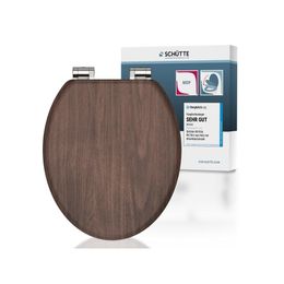 Franz Joseph Schütte MDF WC-Sitz DARK WOOD, mit Absenkautomatik | Gr.: onesize