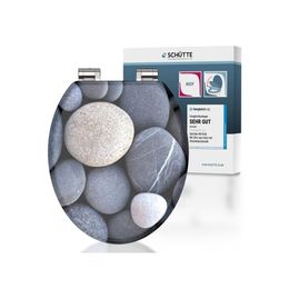 Franz Joseph Schütte MDF WC-Sitz GREY STONES, mit Absenkautomatik | Gr.: onesize