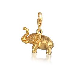 NENALINA Charm 925 Sterling Silber Elefant in Gold | Gr.: onesize