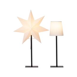 STAR TRADING Tischlampe &sbquo;Frozen&lsquo; mit Wechselschirm, wei&szlig;, 55cm/42cm | Gr.: onesize