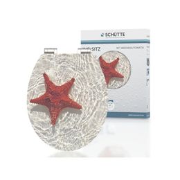 Franz Joseph Schütte MDF HG WC-Sitz RED STARFISH, mit Absenkautomatik | Gr.: onesize