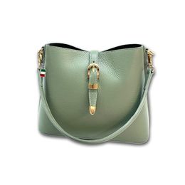 Leder Schultertasche Florence Tasche salbeigrün ca. 23cm | Gr.: onesize