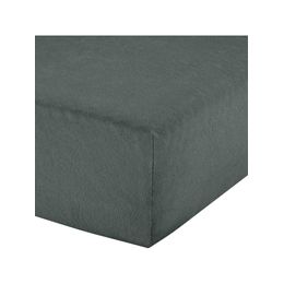 Erwin M&uuml;ller Erwin M&uuml;ller Frottee Boxspring-Spannbettlaken F&uuml;ssen in anthrazit | Gr.: 180x200 cm - 200x200 cm