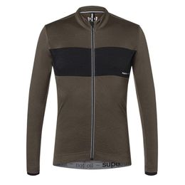 super.natural Merino Fahrradtrikot M GRAVIER LS JERSEY in dunkelbraun - schwarz | Gr.: XL
