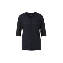Marc Cain Blusenshirt aus Material-Mix in Blau | Gr.: 38