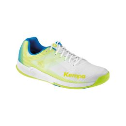 Kempa Hallen-Sport-Schuhe Wing 2.0 in wei&szlig;/fluo gelb | Gr.: 7,5