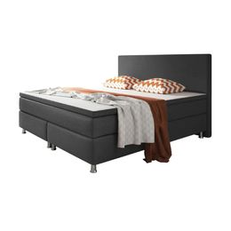 Höffner Boxspringbett Berlin ¦ grau ¦ Maße (cm): B: 180 H: 115 » Höffner
