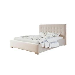 Höffner Polsterbett mit Stauraum Crawley creme Maße (cm): B: 180 H: 104 » Höffner