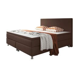H&ouml;ffner Boxspringbett Berlin &brvbar; braun &brvbar; Ma&szlig;e (cm): B: 180 H: 115 &raquo; H&ouml;ffner