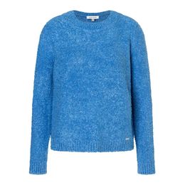 More & More More & More Rundhalspullover mit Boucl&eacute;-Struktur in winterblue | Gr.: 44