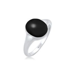 Elli Ring 925 Sterling Silber Statement in Schwarz | Gr.: 58