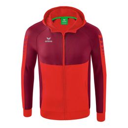 Erima Kinder Six Wings Trainingsjacke mit Kapuze in rot/bordeaux | Gr.: 164