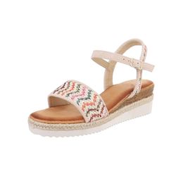 Ital-Design Sandale & Sandalette in Beige und Rosa | Gr.: 41