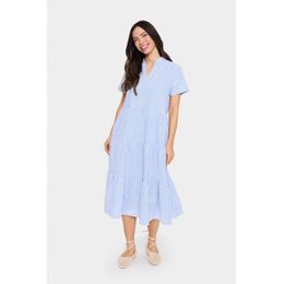 Saint Tropez Kleid ElmikoSZ A-shape in Chambray Blue White Stripe | Gr.: S